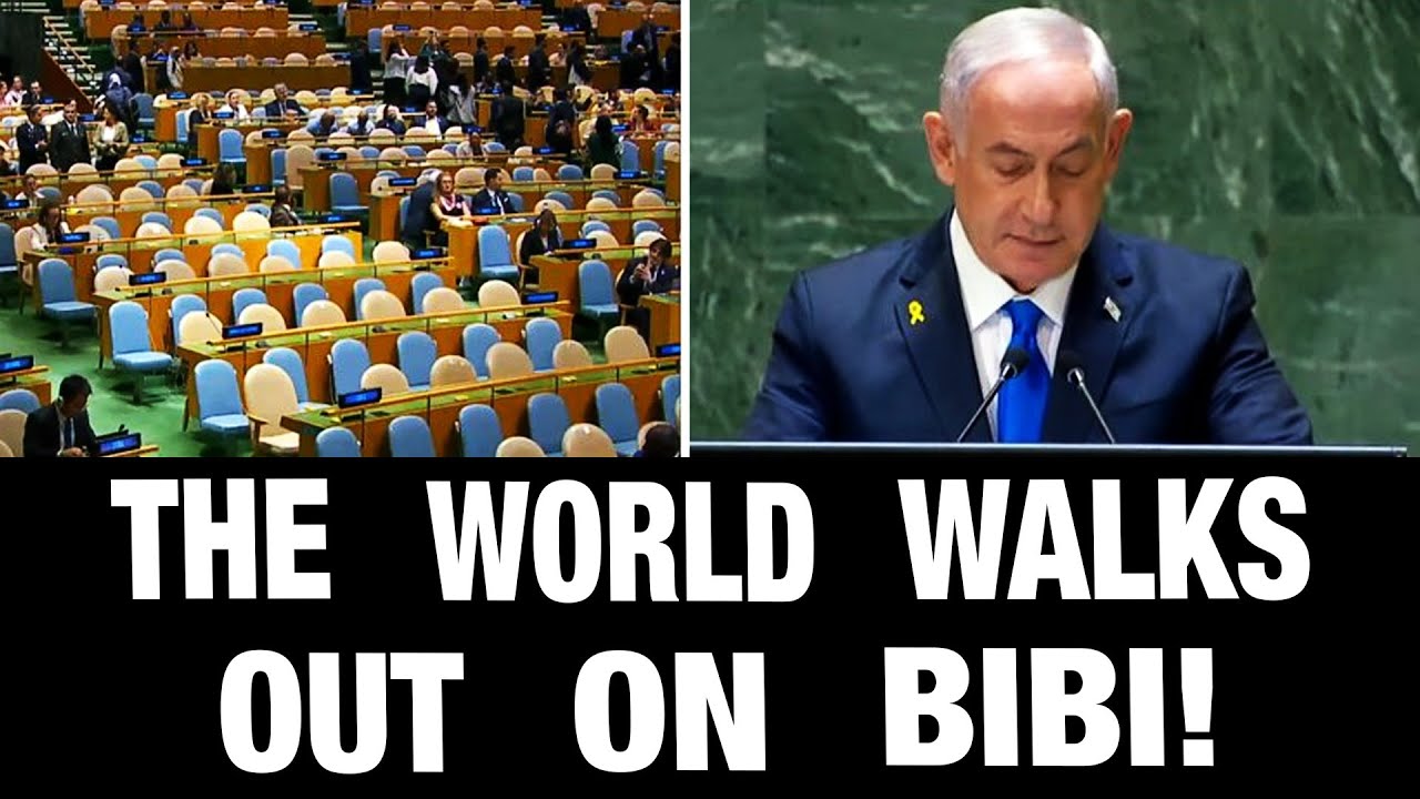 MASS Walkout Before Netanyahu’s UN Speech (Live panel show from Two ...