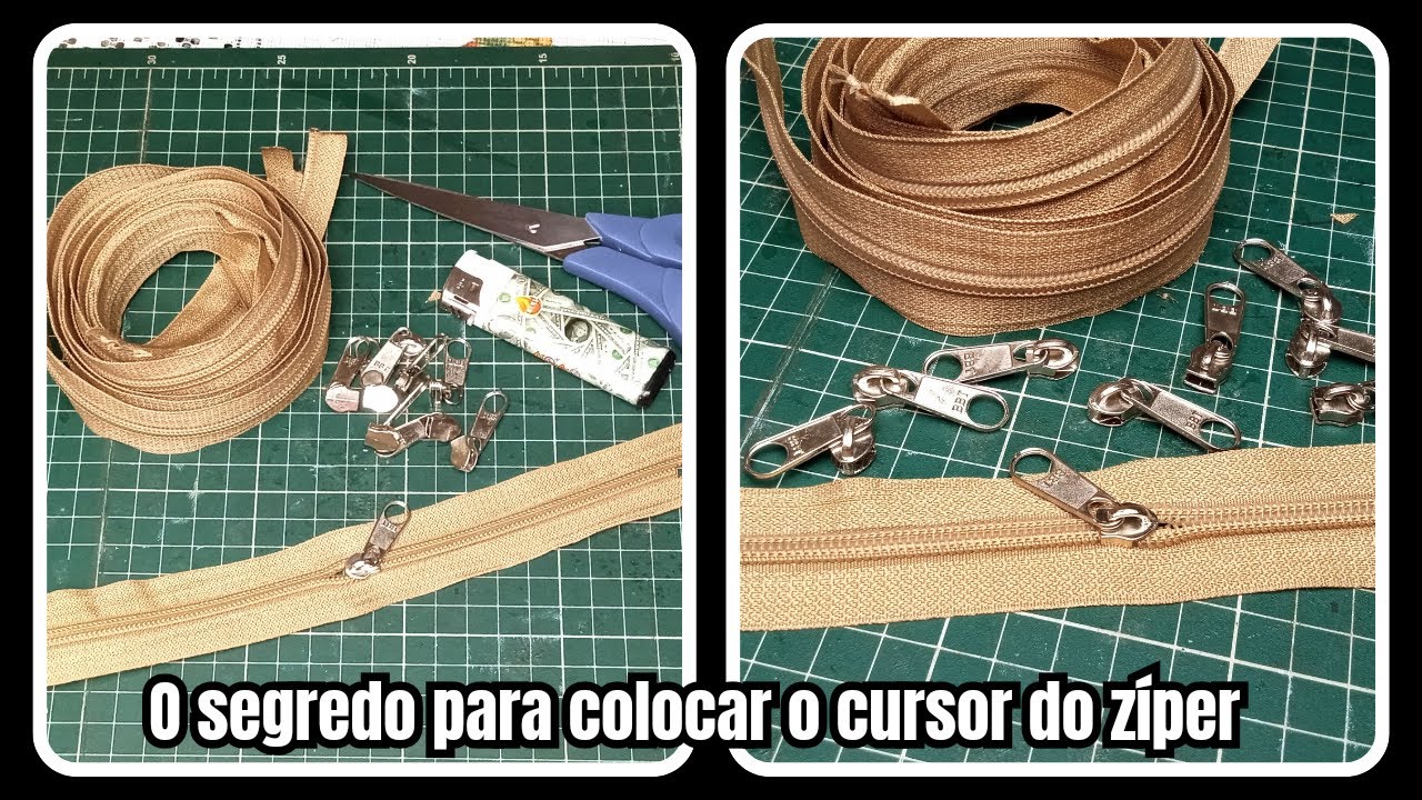O Segredo para Colocar o Cursor do Zíper - YouTube