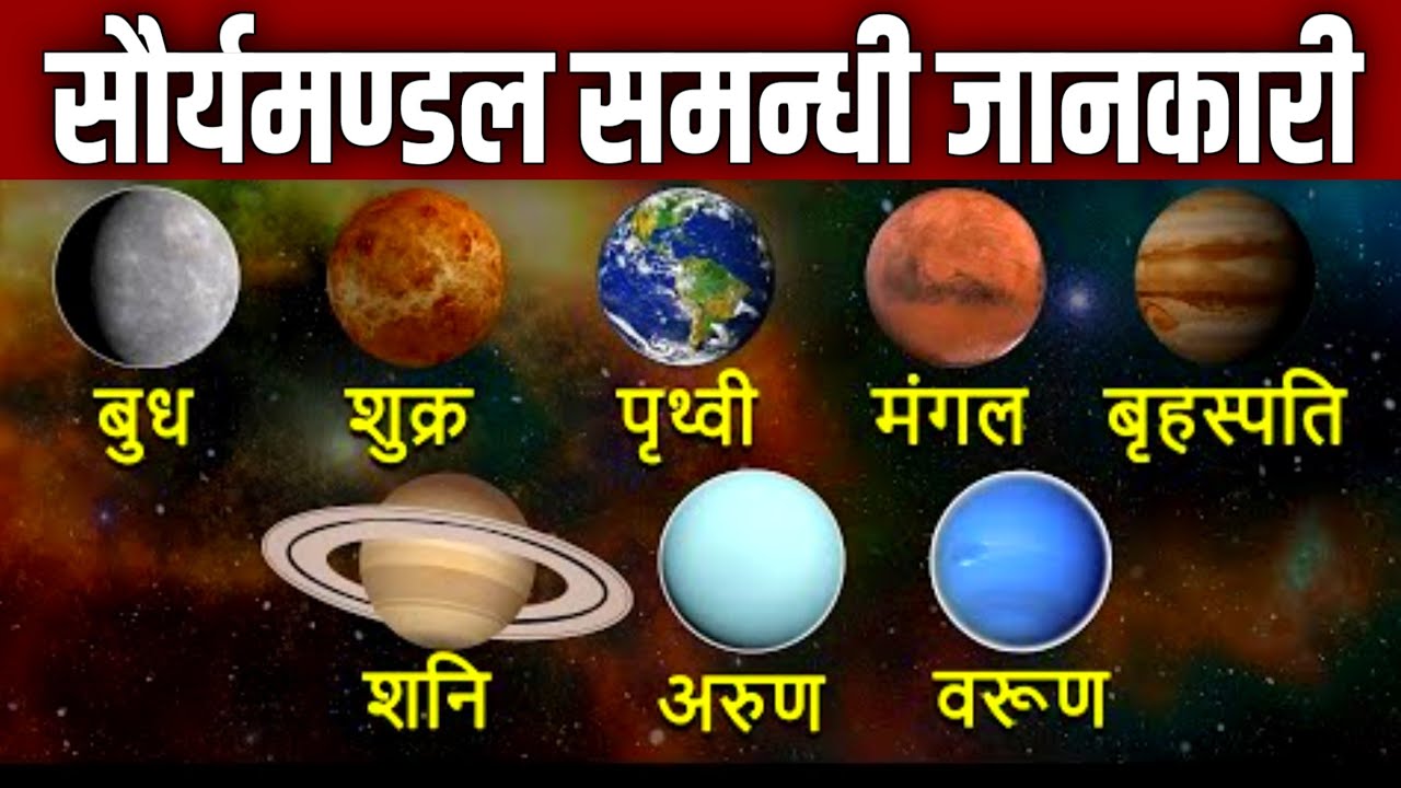 सौर्यमण्डल का 8 ग्रह हरु || 8 Planets of The Solar System || Surya ...