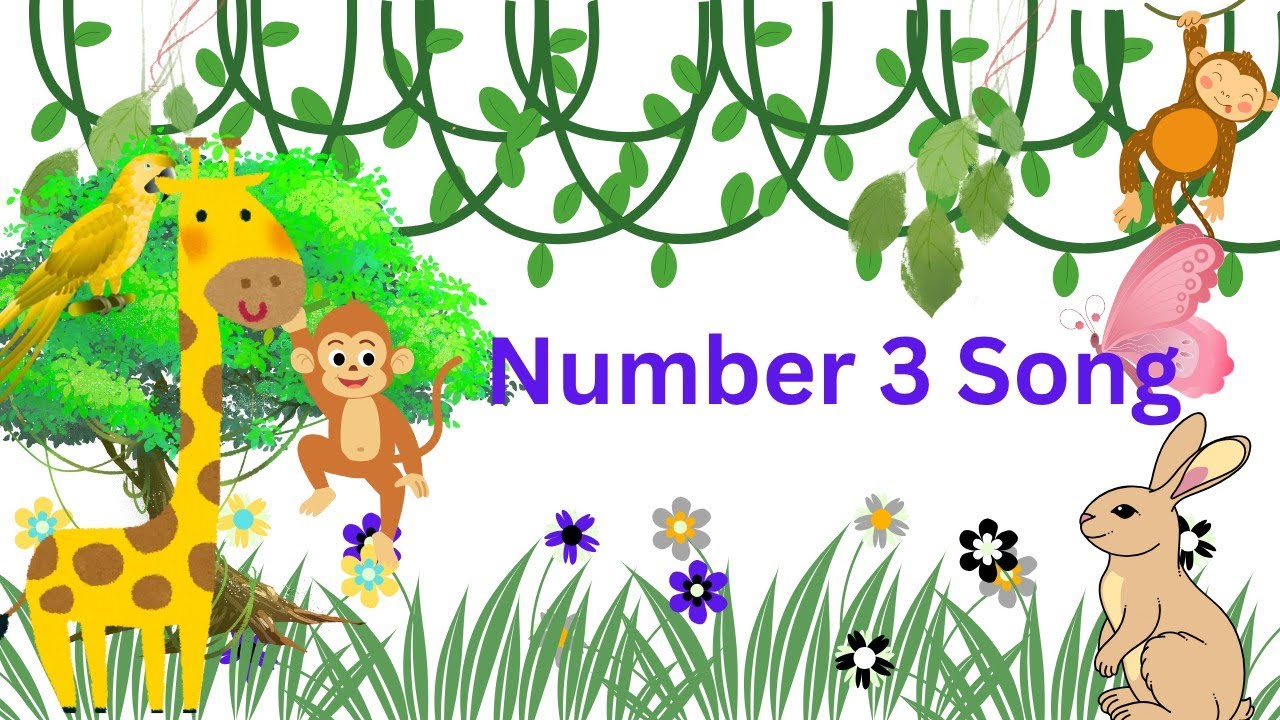 Number 3 Song for Kids | Learn to Count 1, 2, 3 | Fun Number Rhyme with ...