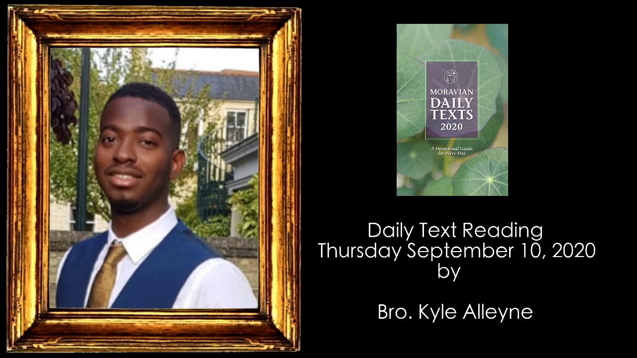 Daily Text Reading: Thursday September 10, 2020 - YouTube
