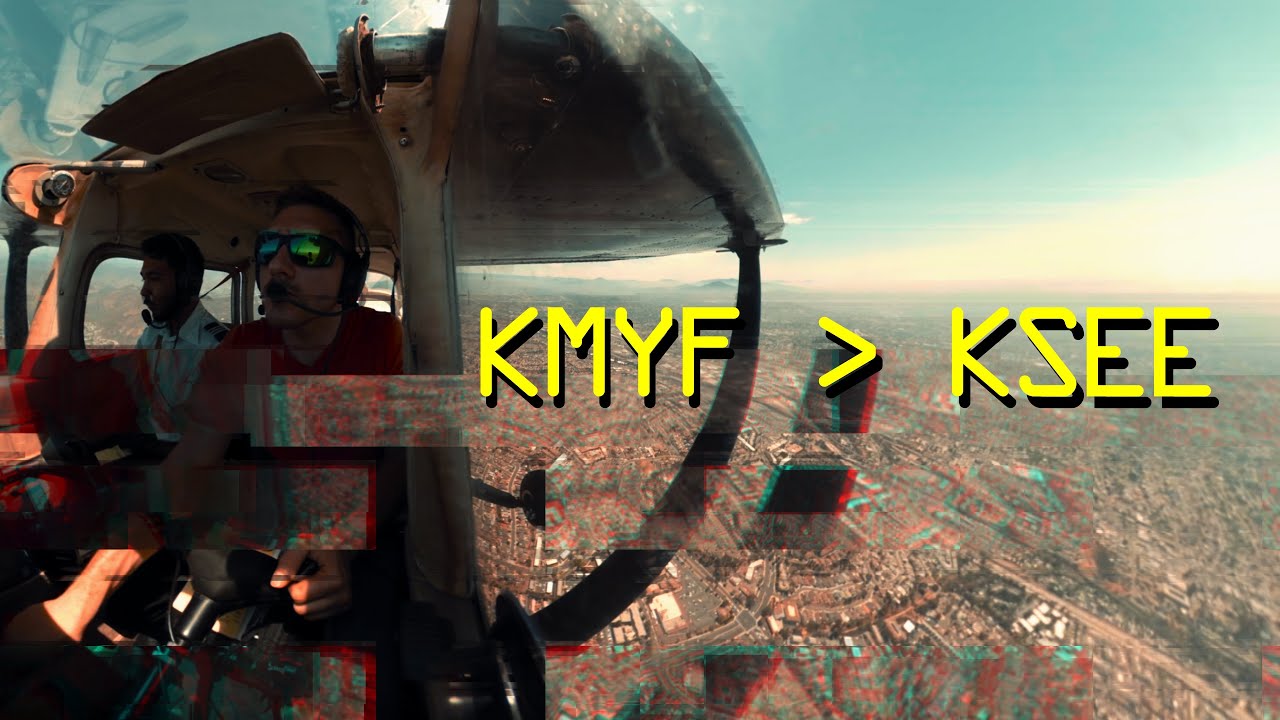 Montgomery-Gibbs KMYF to Gillespie KSEE - Real World and Simulator ...