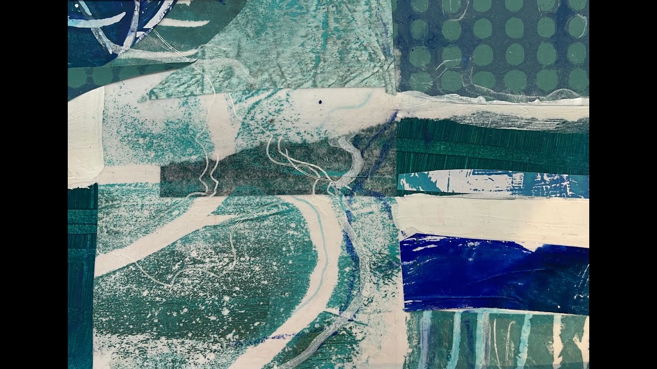 Creating a collage with our own collage papers (from Serious Fun course ...
