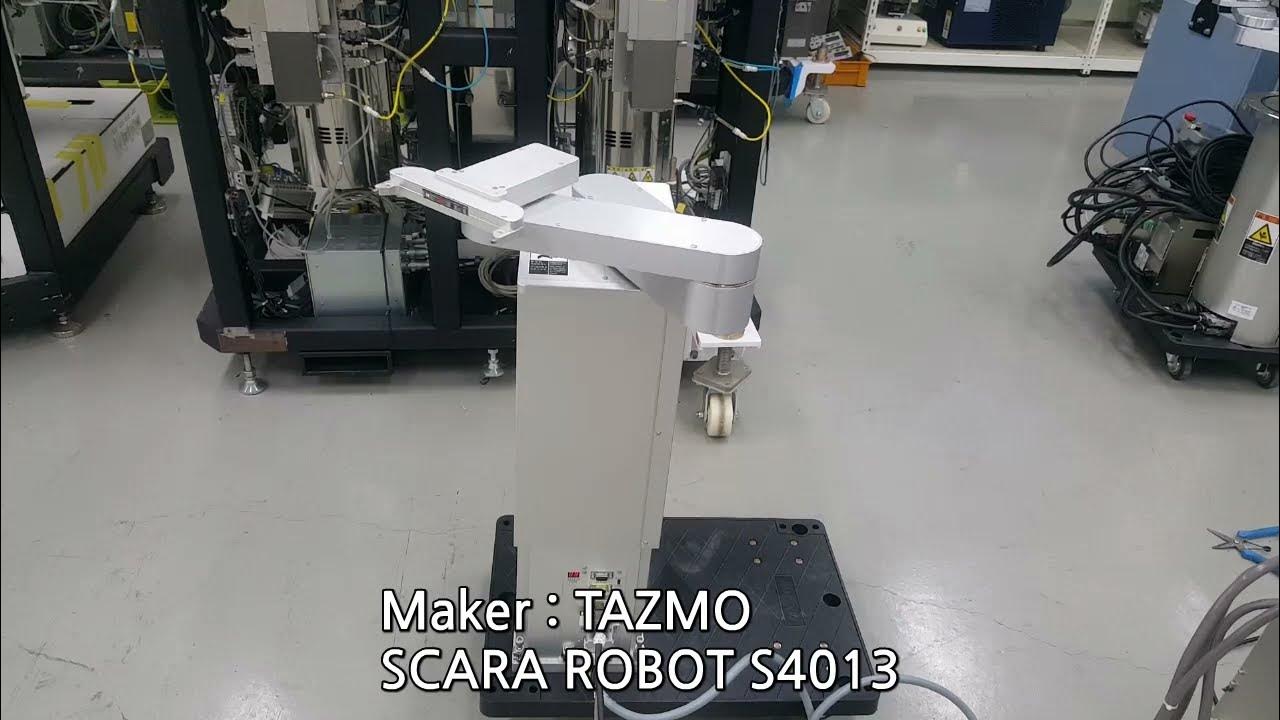 TAZMO SCARA ROBOT S4013 / Wafer Handling Robot / ATM Robot - YouTube