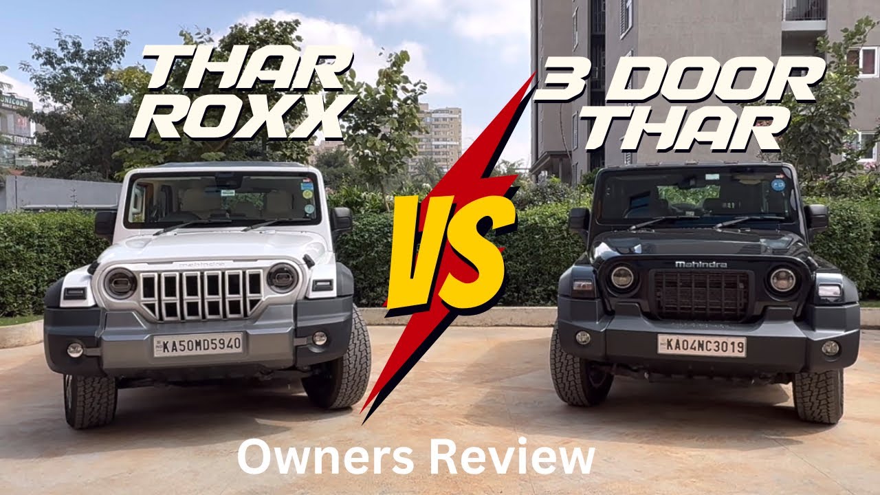 THAR ROXX vs 3 Door THAR !! Owners POV #automobile - YouTube