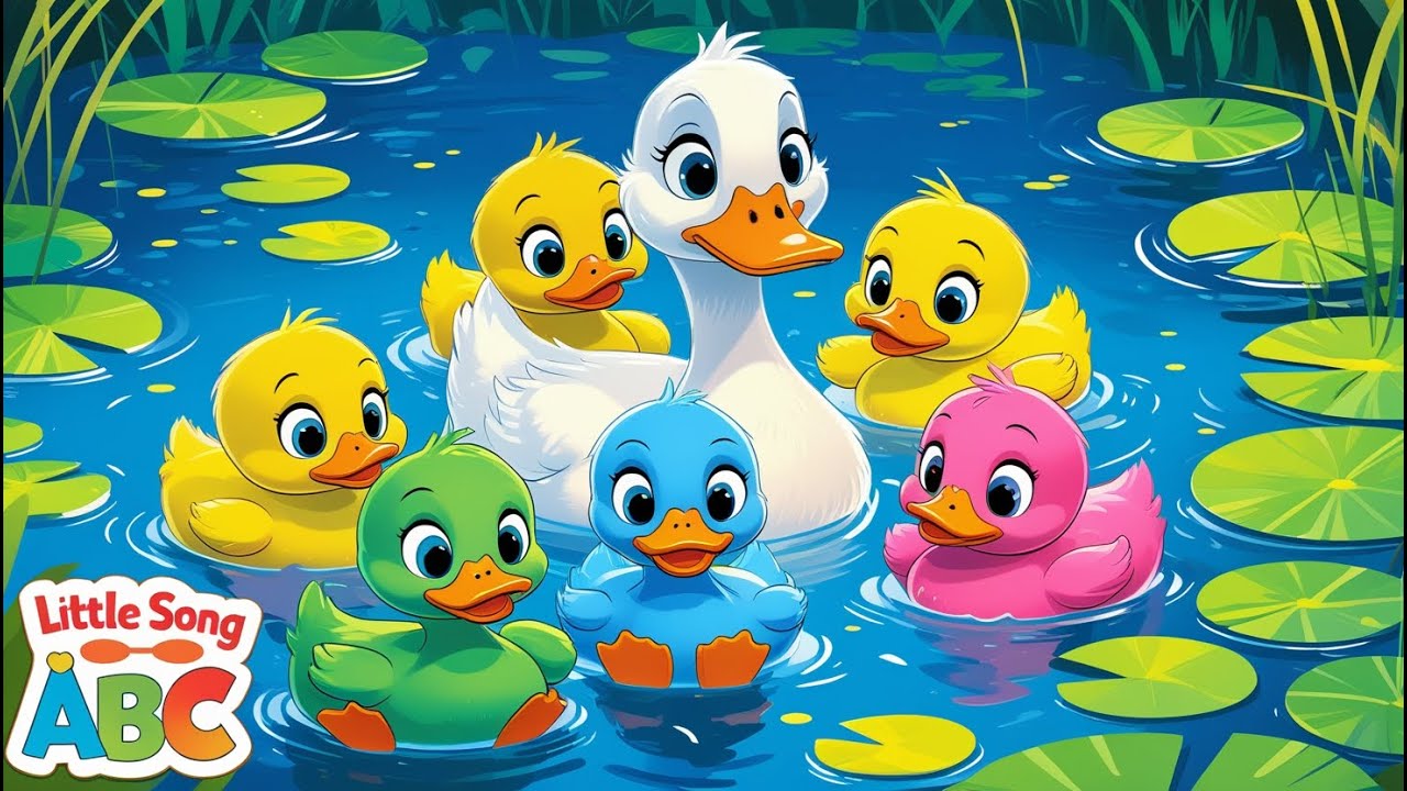 🦆 5 Little Ducks (Learn Colors Song) | Nursery Rhymes & Kids Songs ...