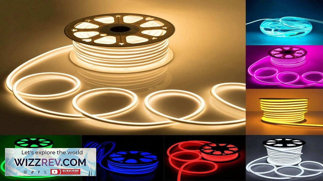 LED Neon Rope Light Strip Waterproof Flexible Home Garden Commercial ...