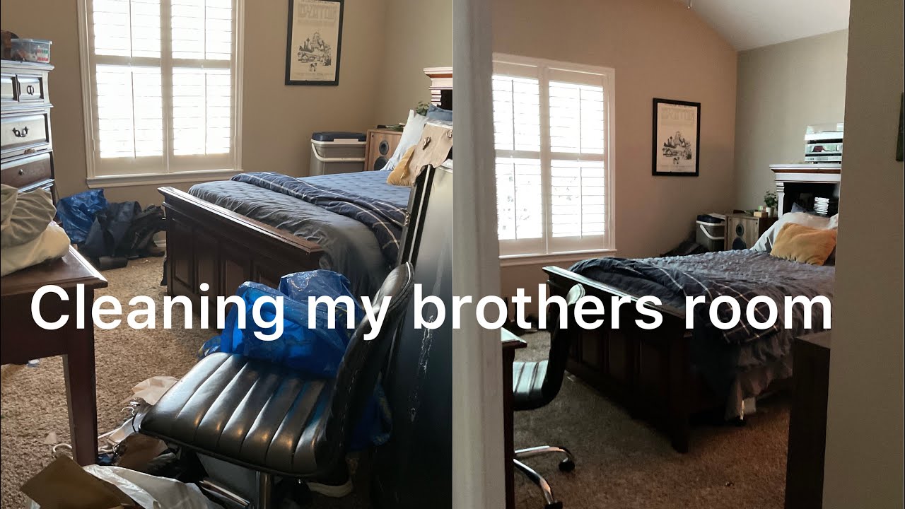 Cleaning my brother’s room part two - YouTube