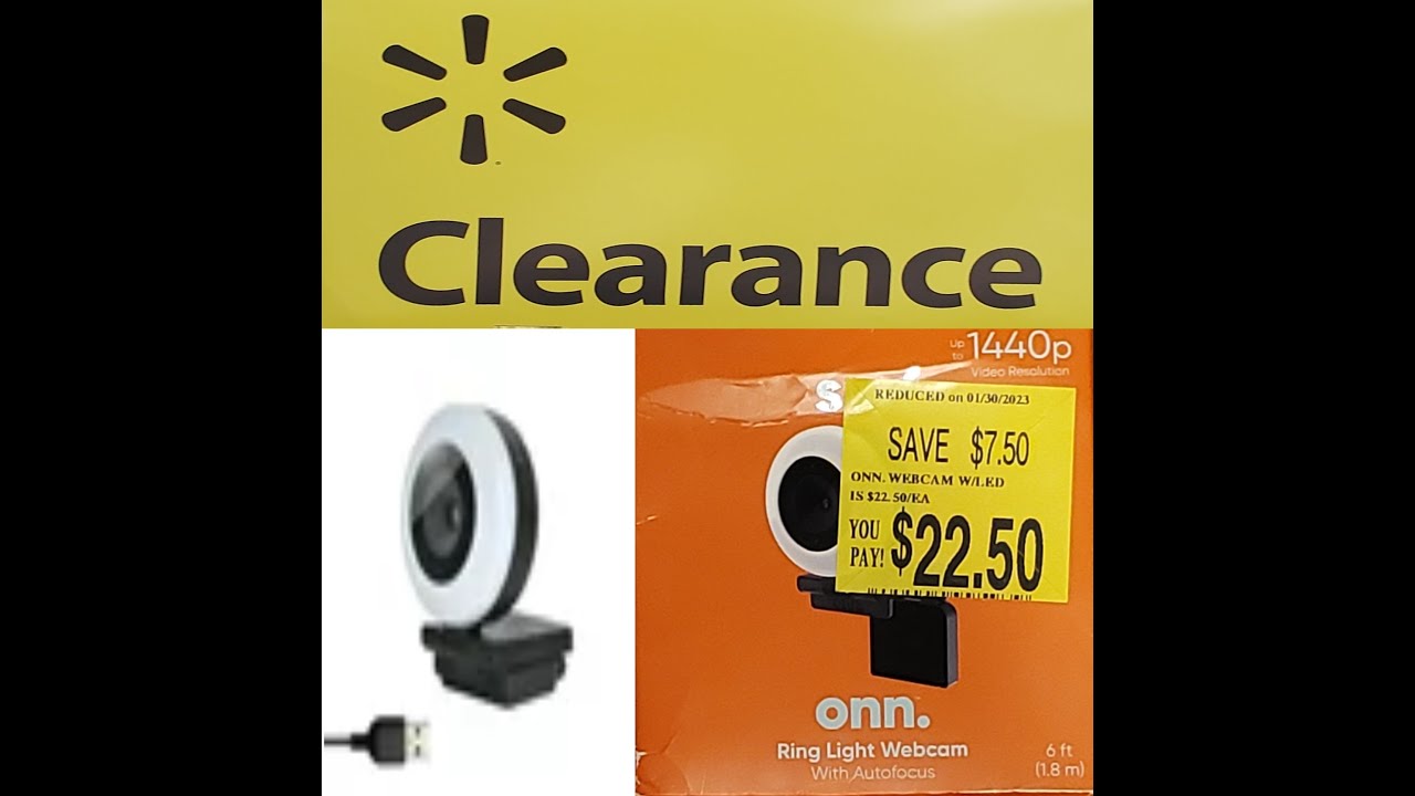 UNBOXING AND TESTING ONN RING LIGHT WEBCAM WALMART CLEARANCE - YouTube