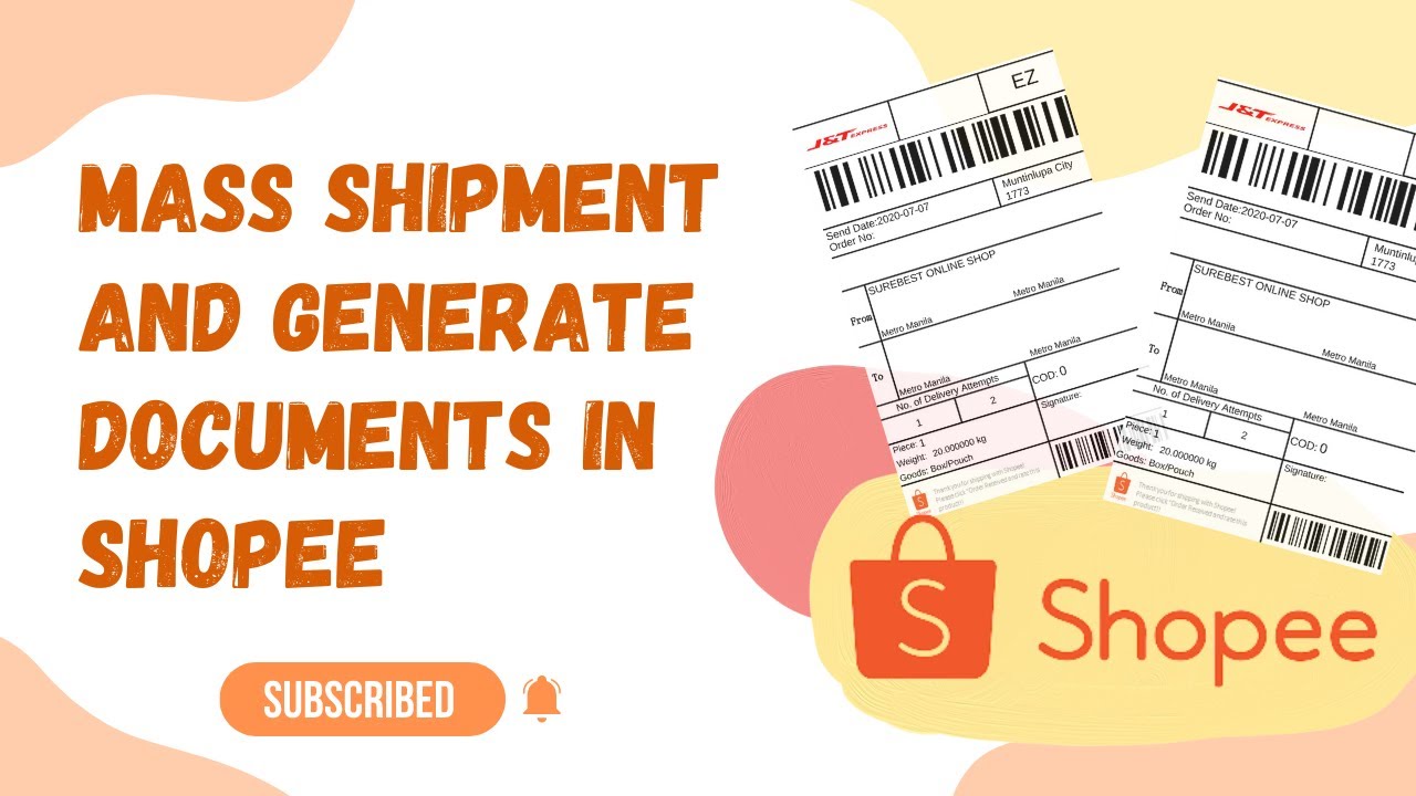 Mass shipment and generate documents in Shopee - YouTube