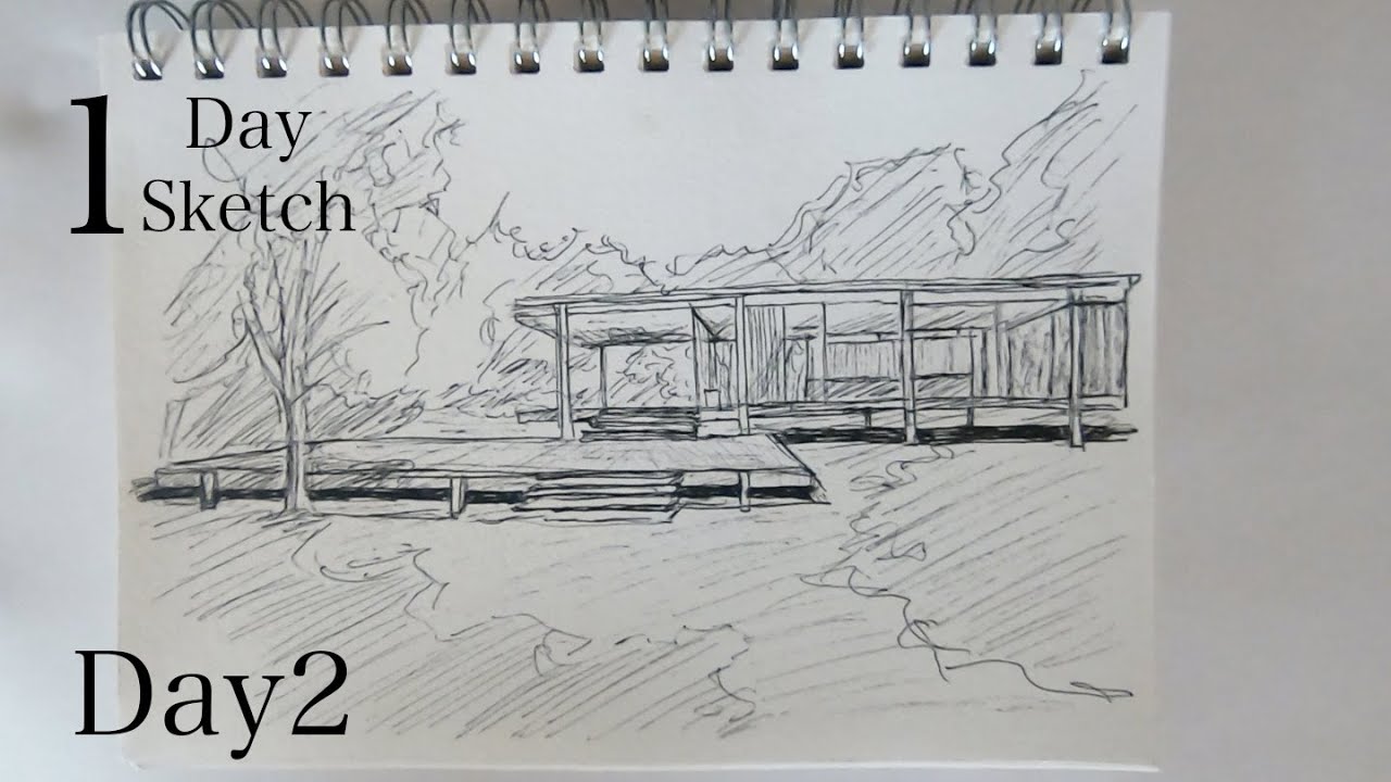 Day2 - Farnsworth House / How to draw Architectures - YouTube