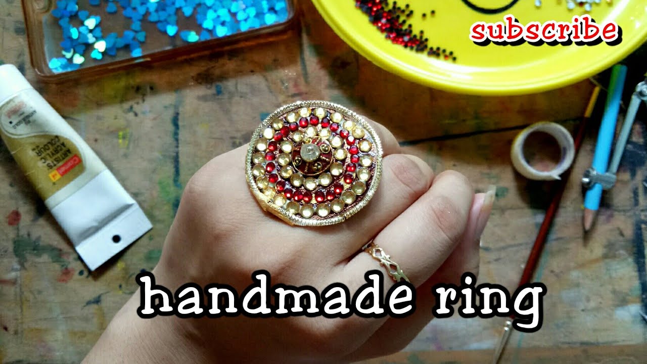 Handmade ring /diy ring /diy easy jewellery - YouTube