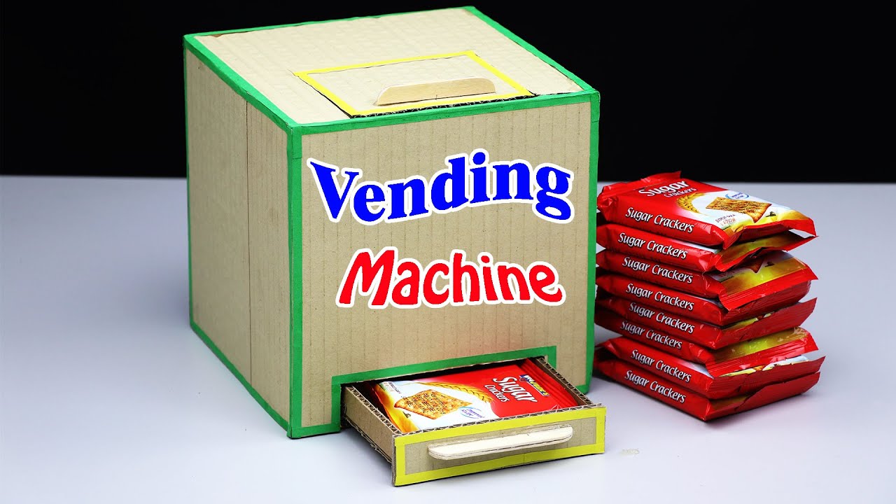 How to make Cardboard Construction Vending Machine Easy DIY - YouTube