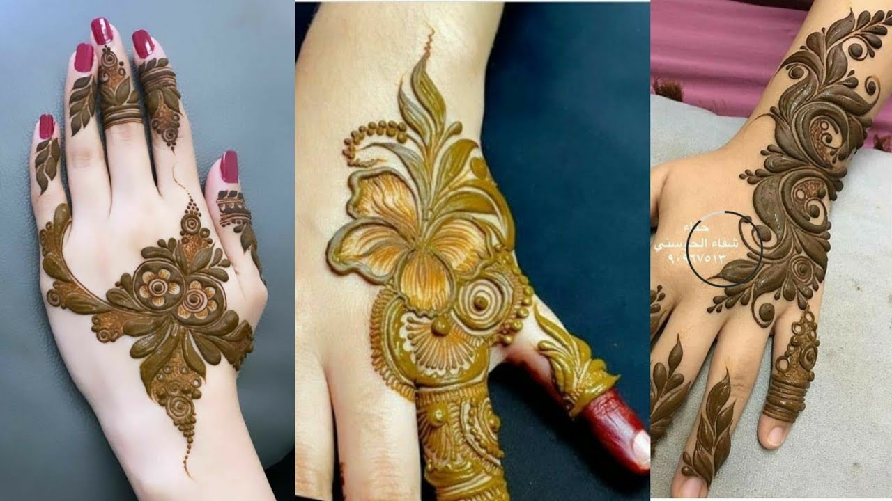 gulf mehendi design collections || bold and beautiful mehendi designs ...