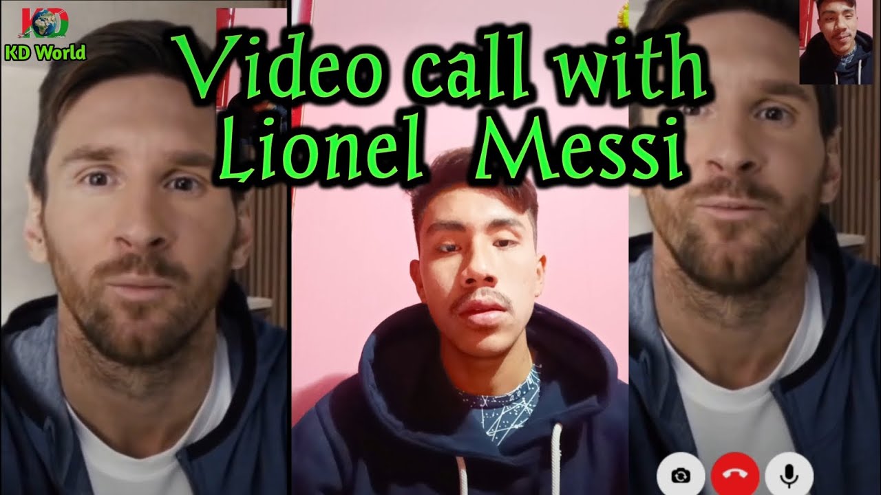 Video call with Lionel Messi - YouTube