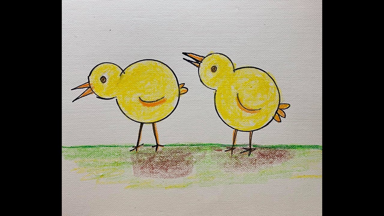 How to draw chicks. Write 8 and draw a chick. Fun. - YouTube