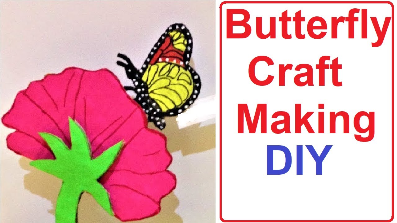 butterfly craft making (3d) with cardboard | DIY | howtofunda | still ...