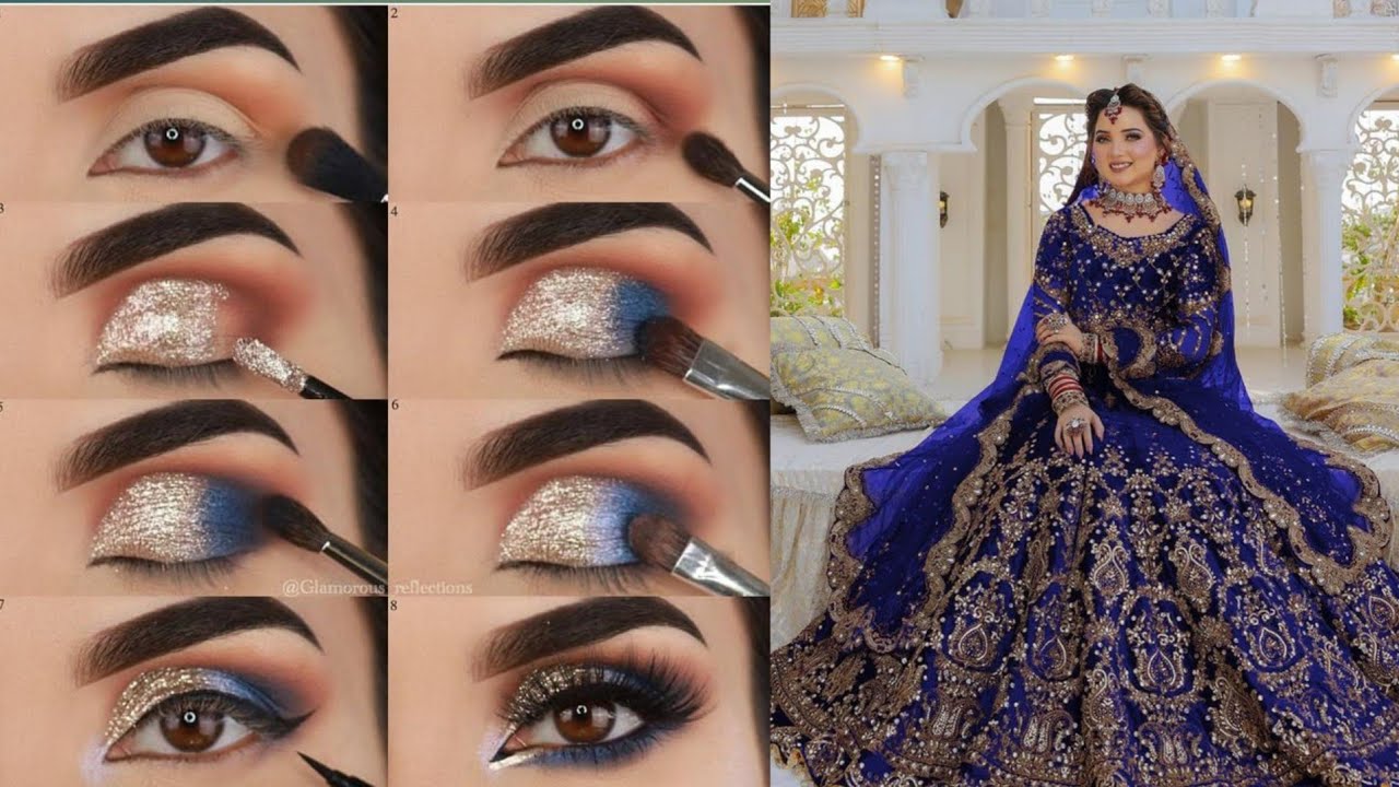 Full glam bridal makeup tutorial beautiful eyes makeup tutorial - YouTube
