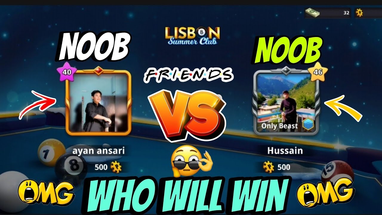 ME VS MY NOOB FRIEND KON JEETE GA (NOOB MATCH) 8 BALL POOL PART_97 ...