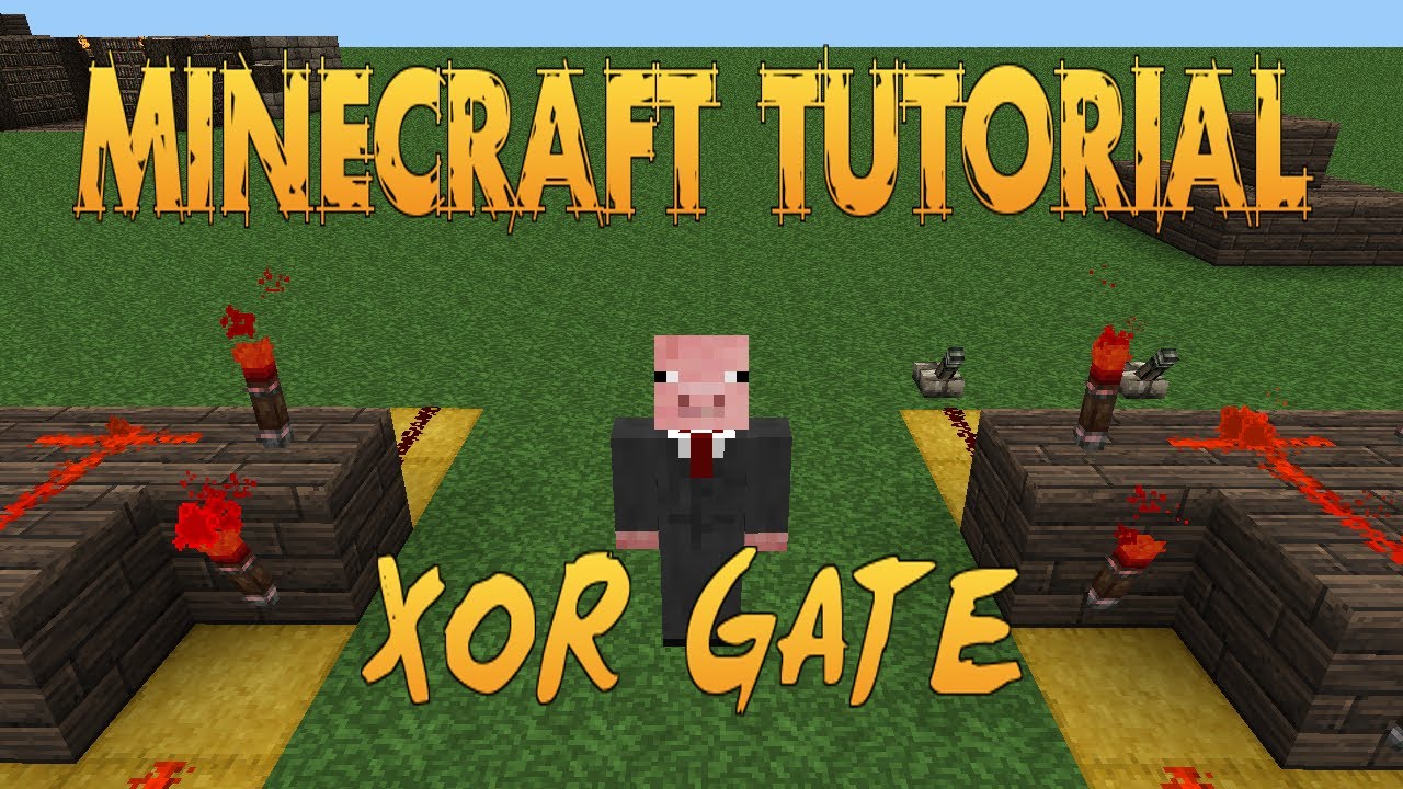 Minecraft Tutorial - XOR Gate (2 lever mechanism) - YouTube