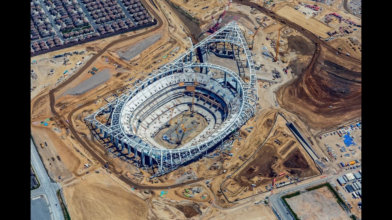 EXCLUSIVE look inside new Stadium in Inglewood LA Rams/ Chargers - YouTube