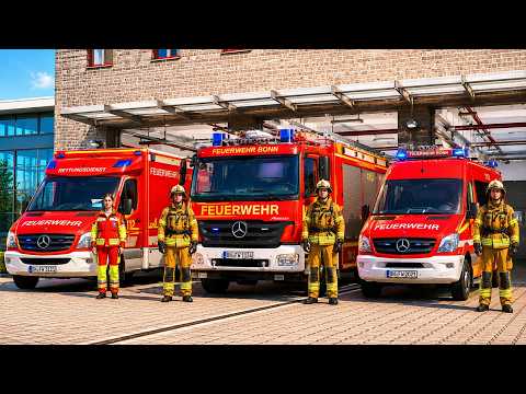 Emergency Call 112 - The Firefighting Simulator 3 - Day 3 Bonn Ladder Truck New Mission on Duty! 4K