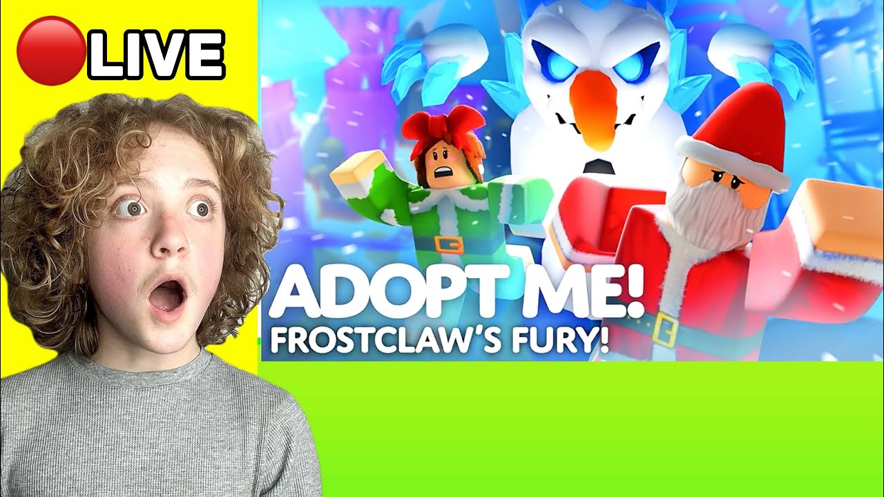 [🔴LIVE] ROBLOX ADOPT ME | FROSTCLAW'S FURY | CHRISTMAS UPDATE - YouTube
