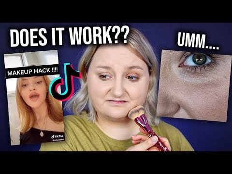TESTING A VIRAL TIK TOK MAKEUP HACK... UHH... ? DOES IT WORK? - YouTube