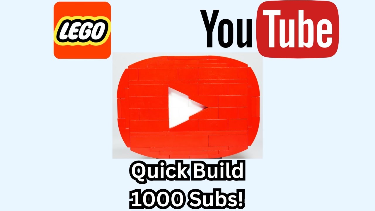 Lego: YouTube Play Button - 1000 Subs! (Quick Build) - YouTube