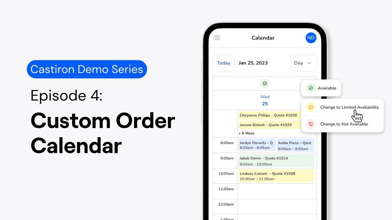 🆕 Manage Custom Requests with Our Custom Order Calendar 🗓 | Castiron Demo Series | Episode 4 ...