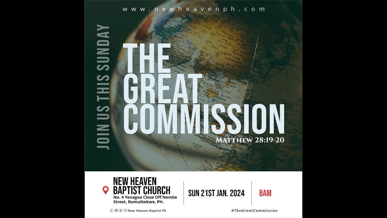 THE GREAT COMMISSION (SUNDAY SERVICE) 21ST JAN 2024 - YouTube