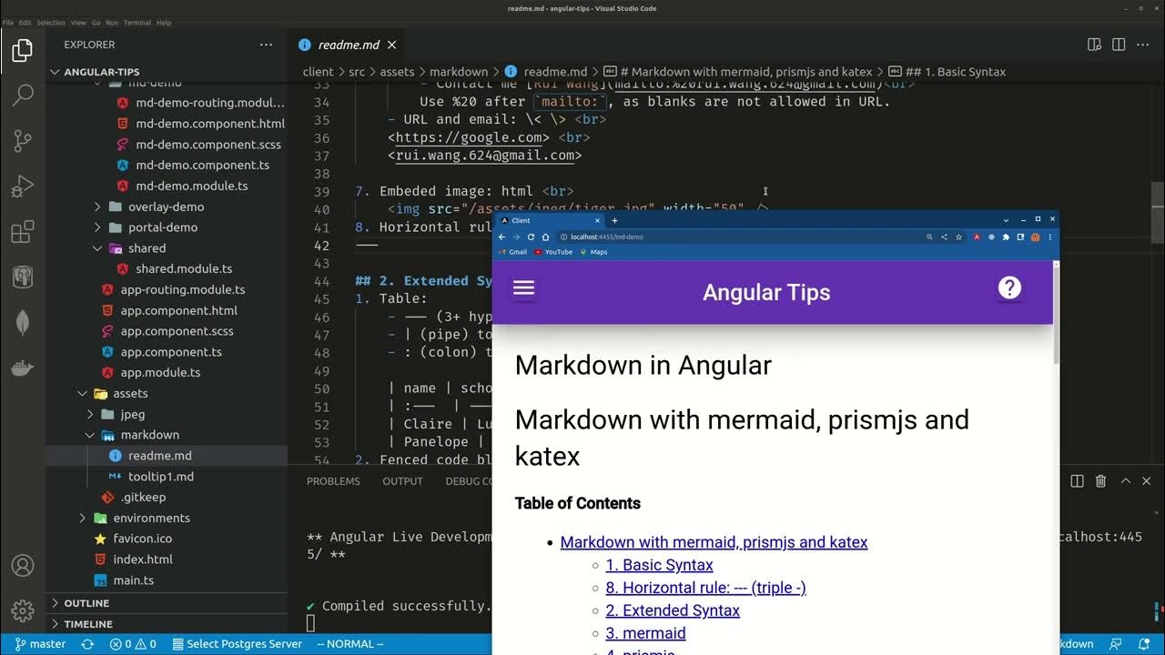 How to render markdown file in Angular component - YouTube