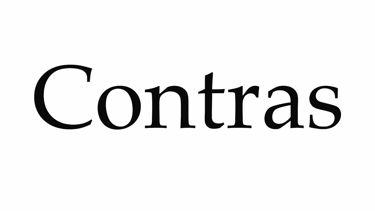 How to Pronounce Contras - YouTube