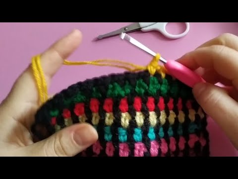 Very Easy Crochet blanket pattern- Artan ipleri degerlendirmek için çok ...