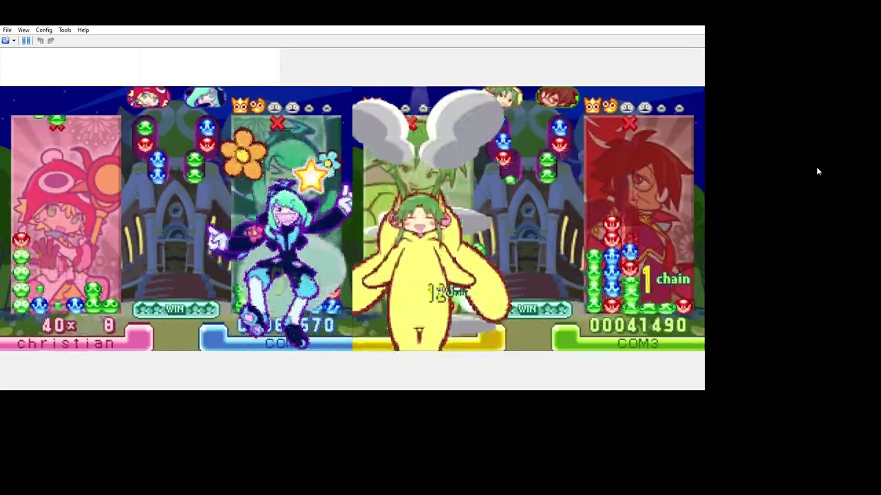 Puyo Puyo 20th Anniversary DS Red Amitie VS Unusual Ecolo VS Yellow ...