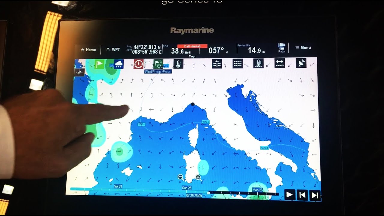 App Meteo -GRIB View di Raymarine - YouTube
