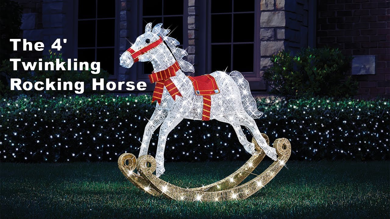 The 4' Twinkling Rocking Horse - YouTube