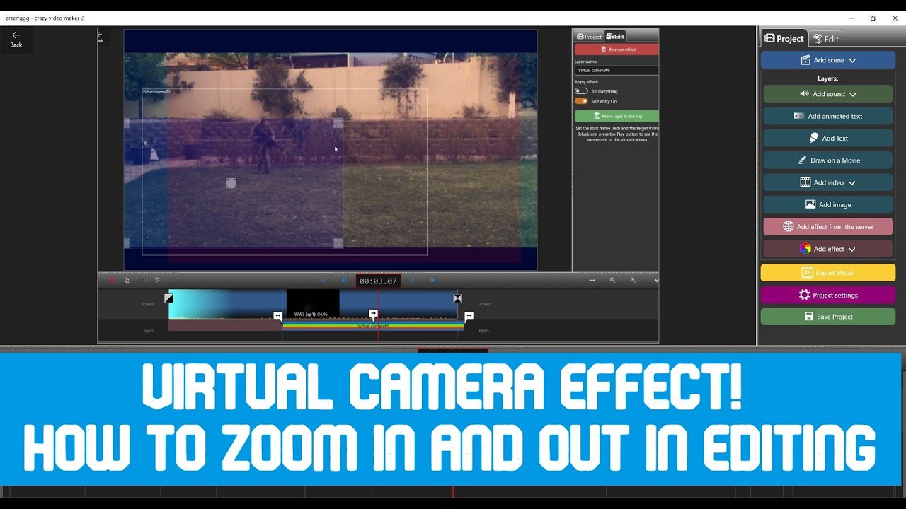 Crazy video maker tutorial: virtual camera effect! - YouTube