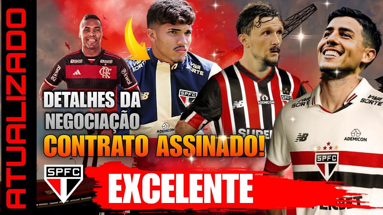 FECHADO! SÃO PAULO ACERTA NOVO CONTRATO! ASSINOU ATÉ 2028 | MÁRIO RUI ...