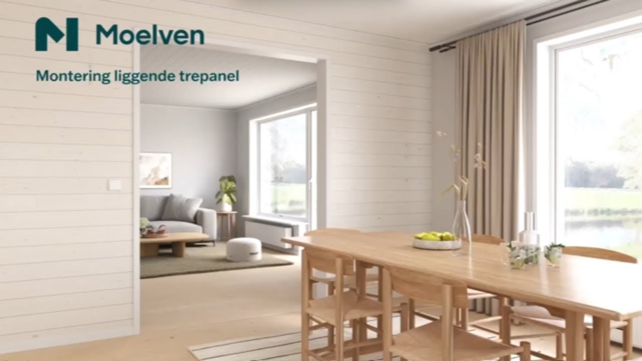 Hvordan montere liggende panel | Moelven - YouTube