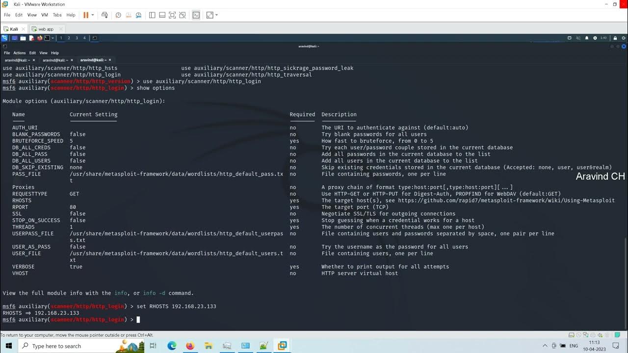 how to web server fingerprinting with msfconsole in Kali Linux - YouTube