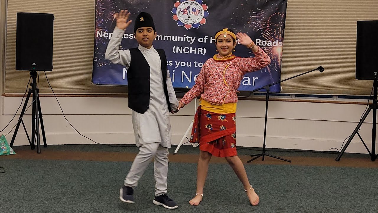 Rato Tika Nidhar dance, By Oscar and Ashrika. New year २०८०. - YouTube