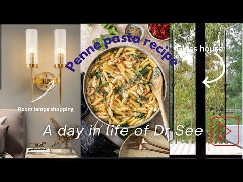Penne Pasta recipe🍜/ Room lamps shopping / a day in Ramadan - YouTube