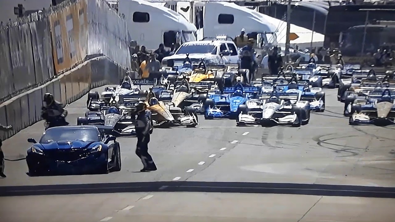 Pace Car Crash at Belle Isle grand prix - 2019 corvette ZR1 - YouTube