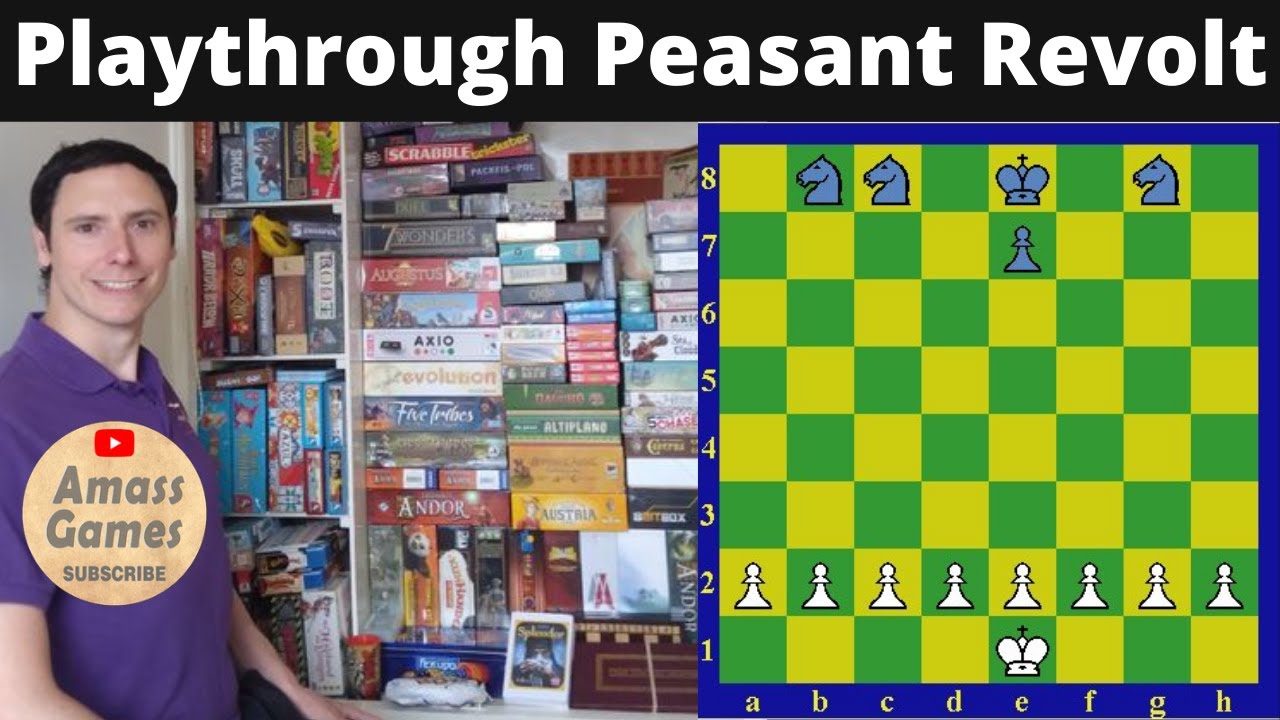 Peasant Revolt playthrough. Chess variant. How to set up, play abstract ...