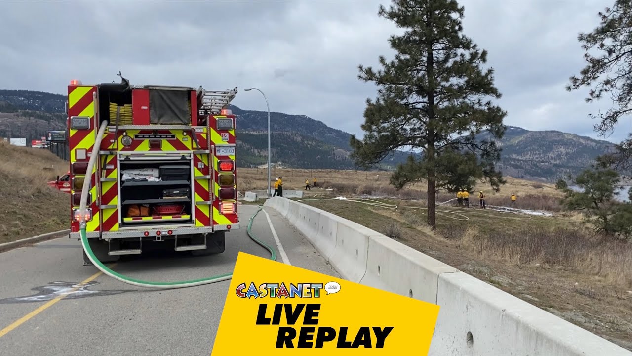 Live replay: Fire doused near Hwy 97 - YouTube