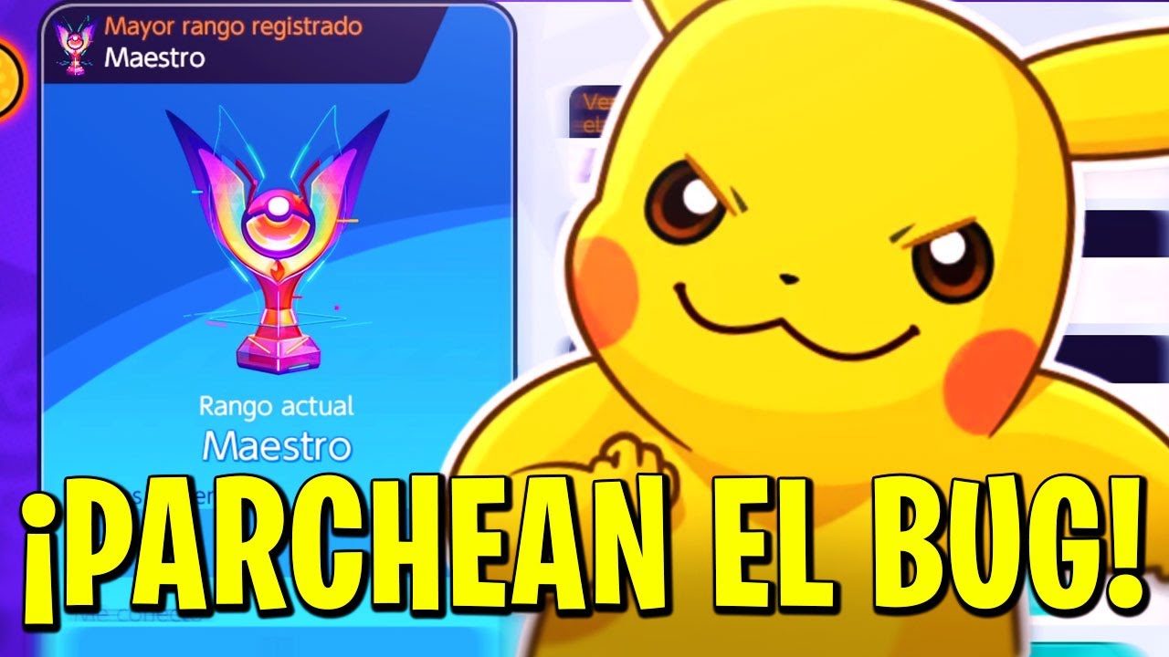 😱 VAN a ARREGLAR el BUG PARA SUBIR A MASTER en POKEMON UNITE 😱 - YouTube