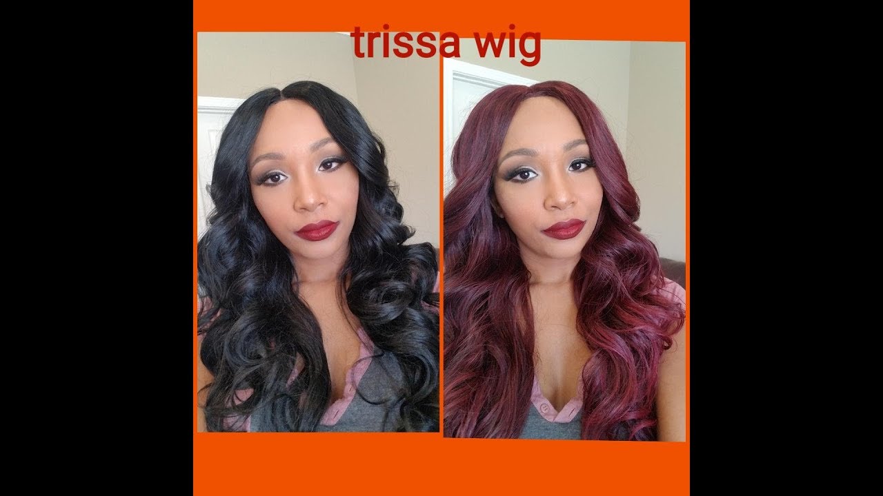 Double wig review Fall 2018 Burgundy Long Layered Wig and Black "Trissa ...