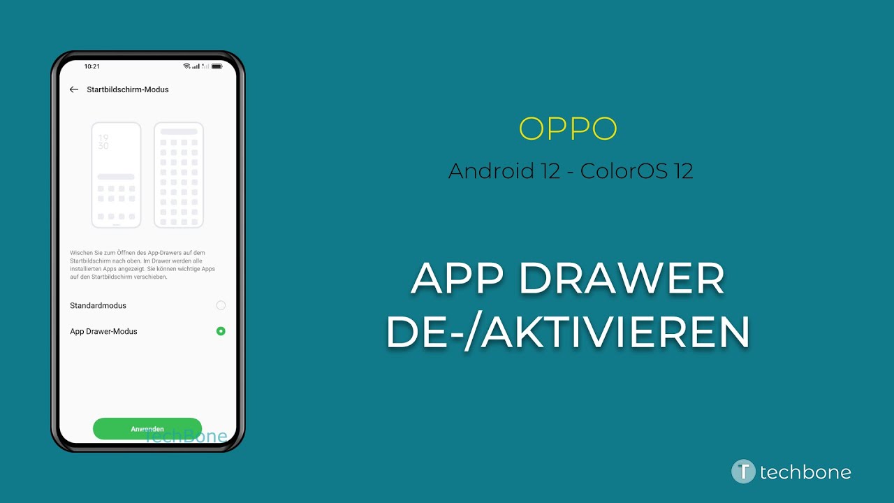 App Drawer de-/aktivieren - Oppo [Android 12 - ColorOS 12.0] - YouTube
