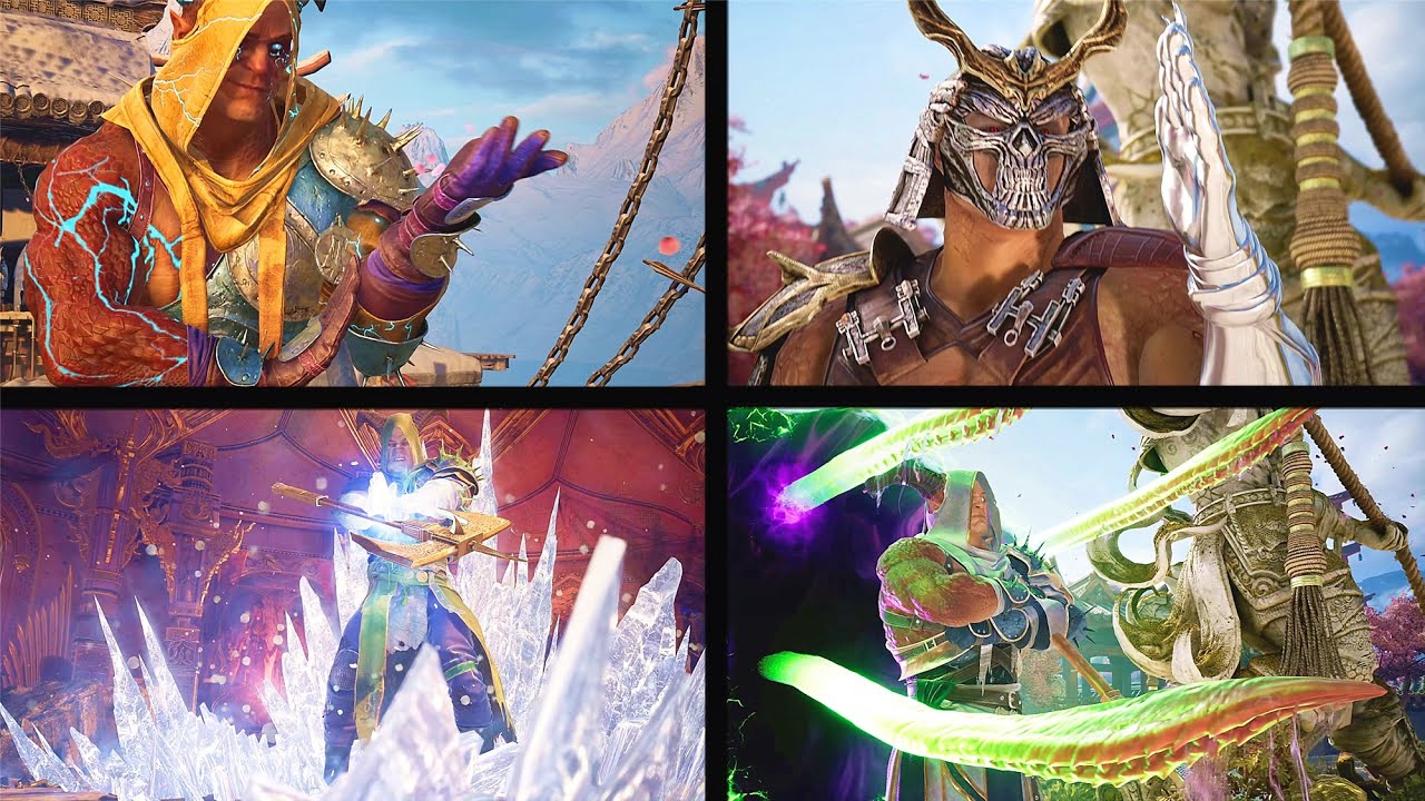 MK1 - General Shao Performs All Characters Intros & Victory Poses - YouTube
